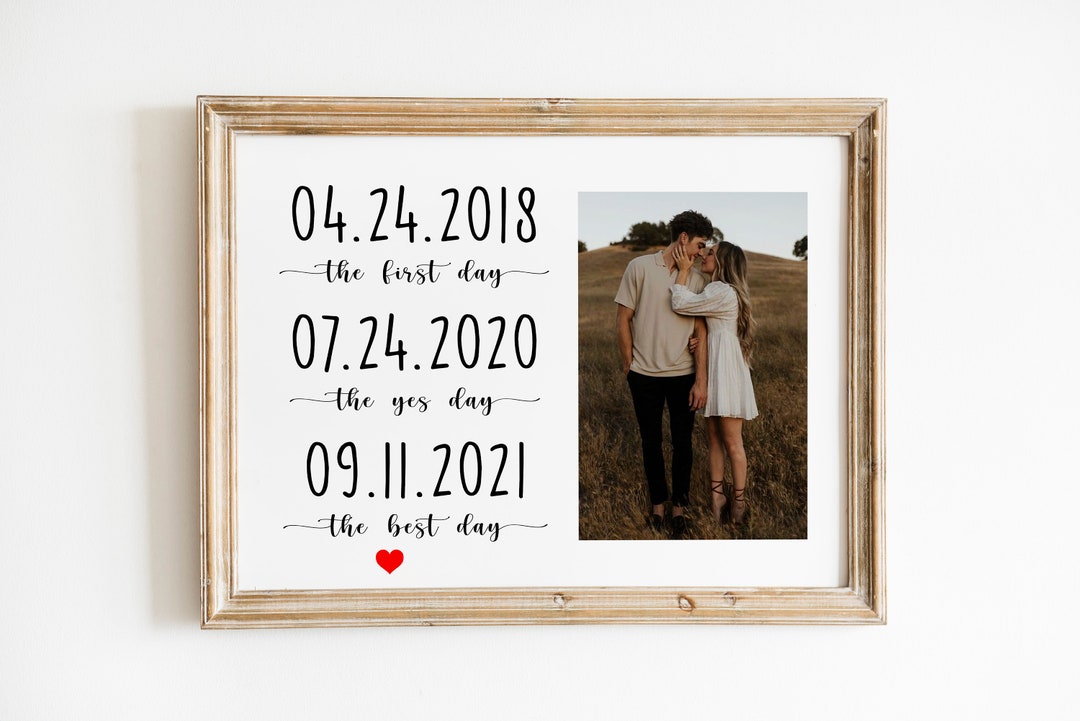 First Day Yes Day Best Day Sign, Love Story Sign Special Dates Sign ...
