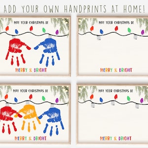 Christmas Lights Handprint Craft, Handprint Christmas Light May Your ...