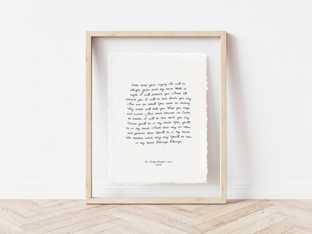 Custom Text Print, Custom Speech Photo Frame, Personalized Eulogy ...