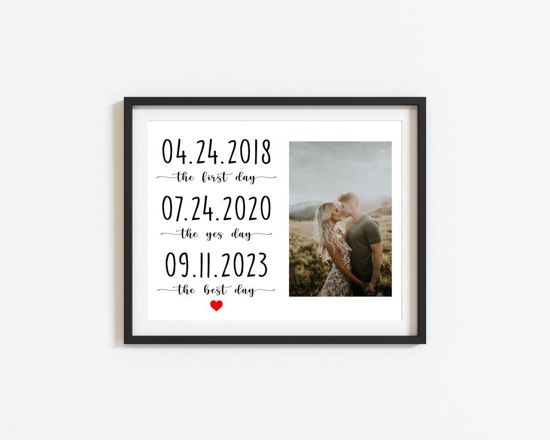 First Day Yes Day Best Day Sign, Love Story Sign Special Dates Sign ...