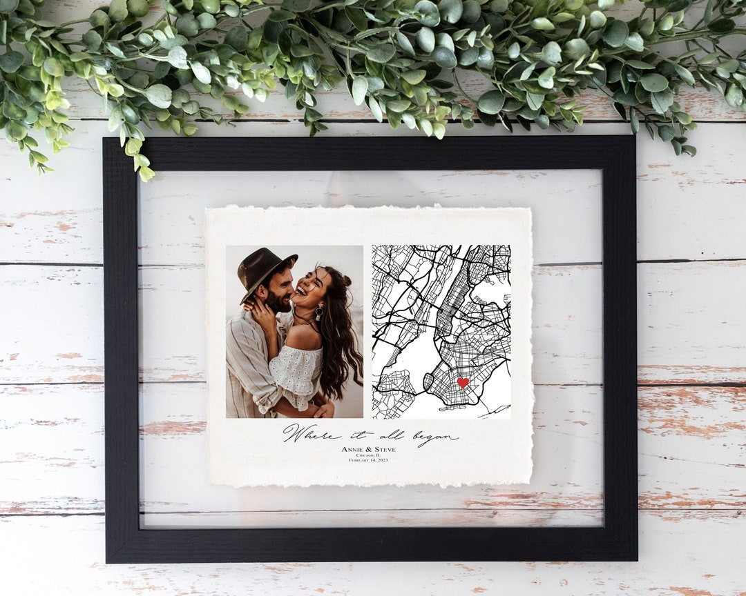 Personalized Our First Date Map Where It All Began Where We Met ...