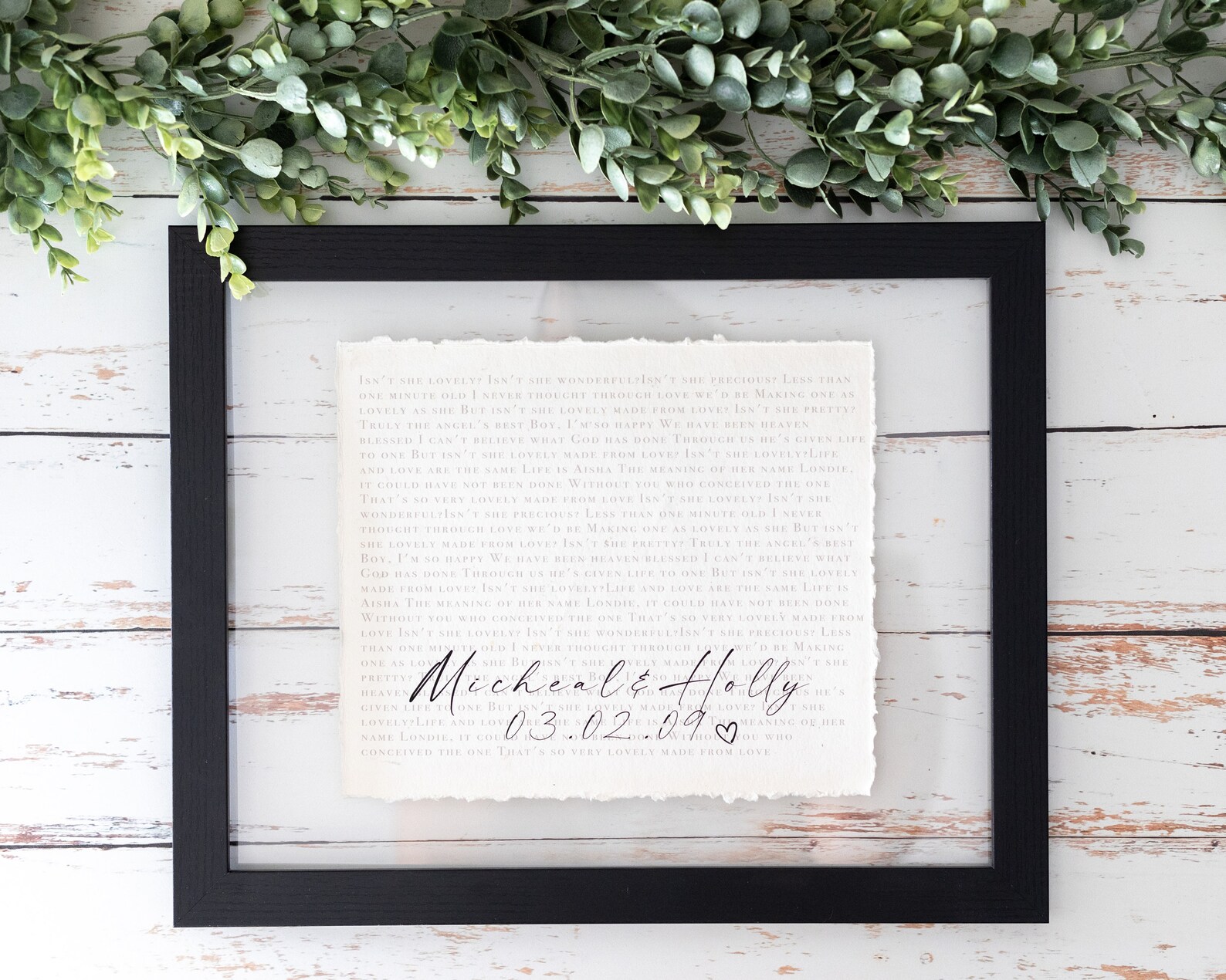 Custom Song Frame Wedding First Dance Wall Art Song Lyrics - Etsy