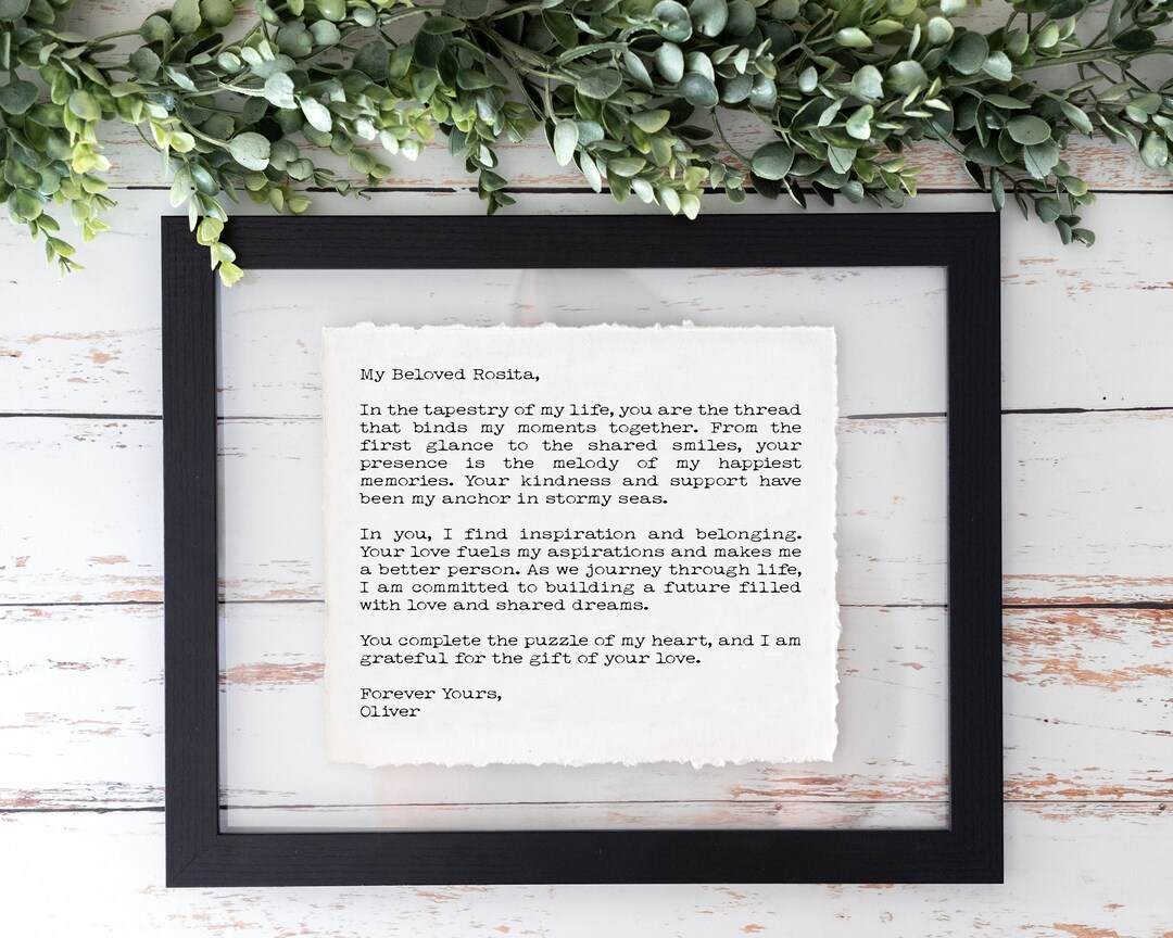 Custom Text Print, Custom Speech Photo Frame, Personalized Eulogy ...