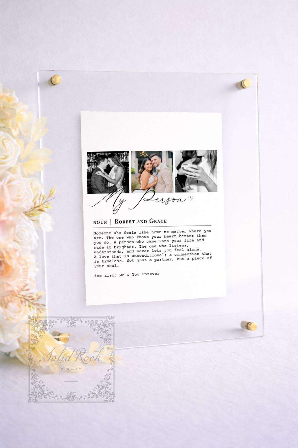 Personalized My Person Definition Print With Photo Collage, Custom ...