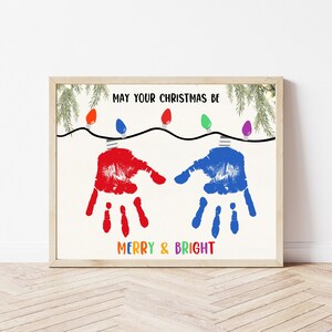 Christmas Lights Handprint Craft, Handprint Christmas Light May Your ...