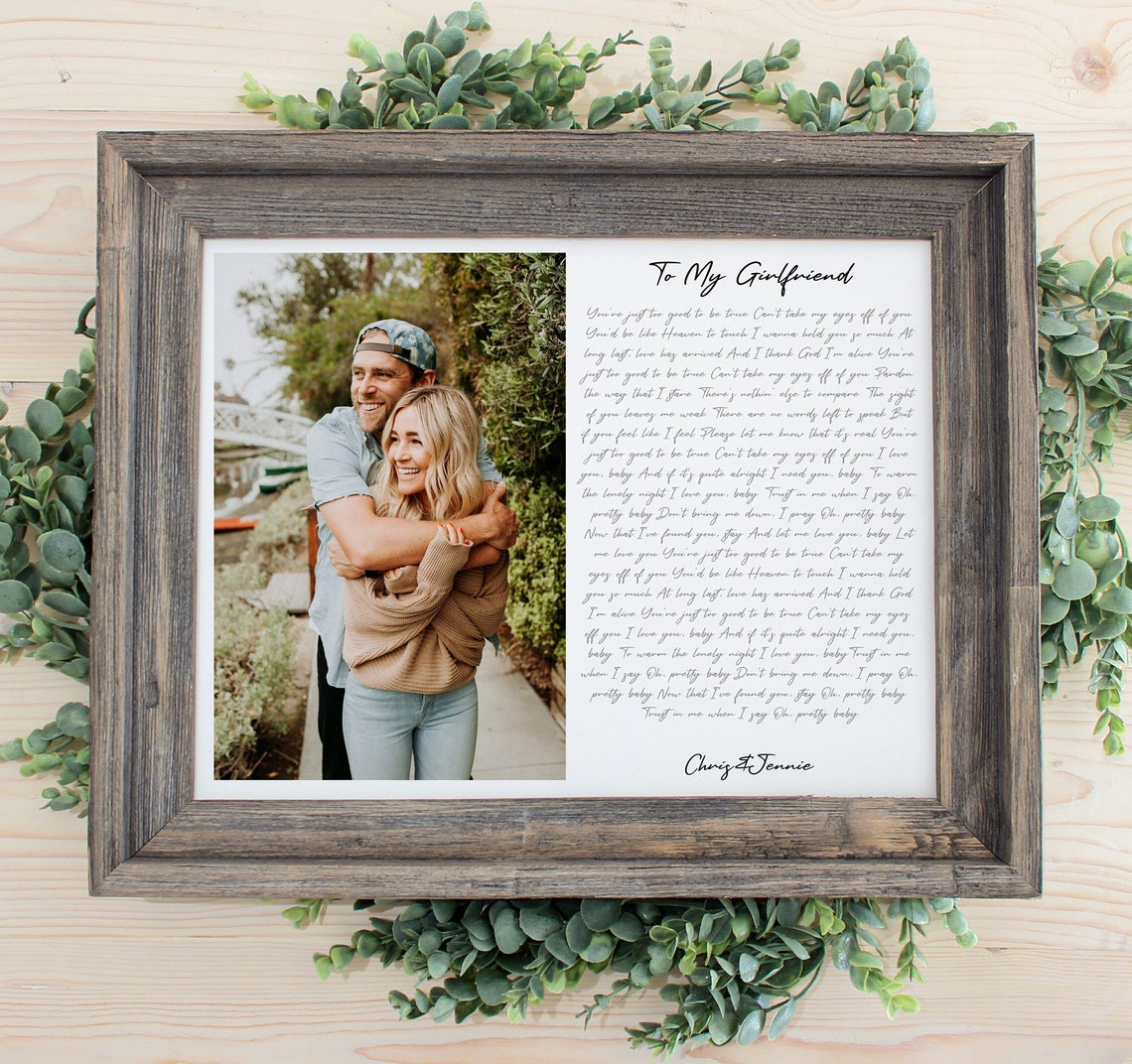 Framed Wedding Vows With Photo Wedding Gift With Vows Framed - Etsy