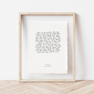 Custom Text Print, Custom Speech Photo Frame, Personalized Eulogy ...