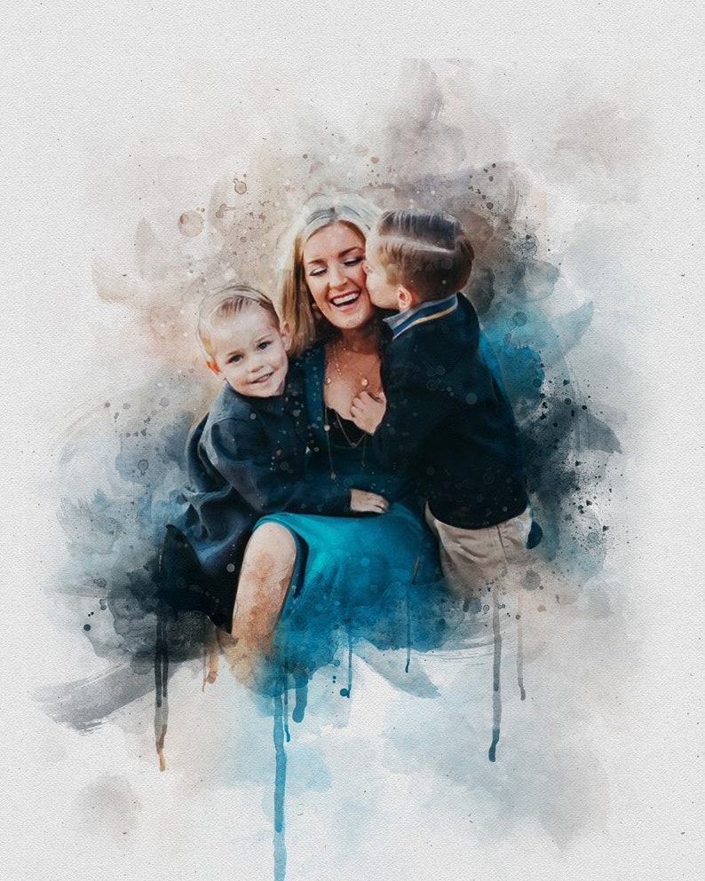 Custom Family Portrait Painting Wall Art Personalized Gifts - Etsy