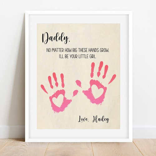 Happy Fathers Day Handprint Craft Art Keepsake Gift for - Etsy