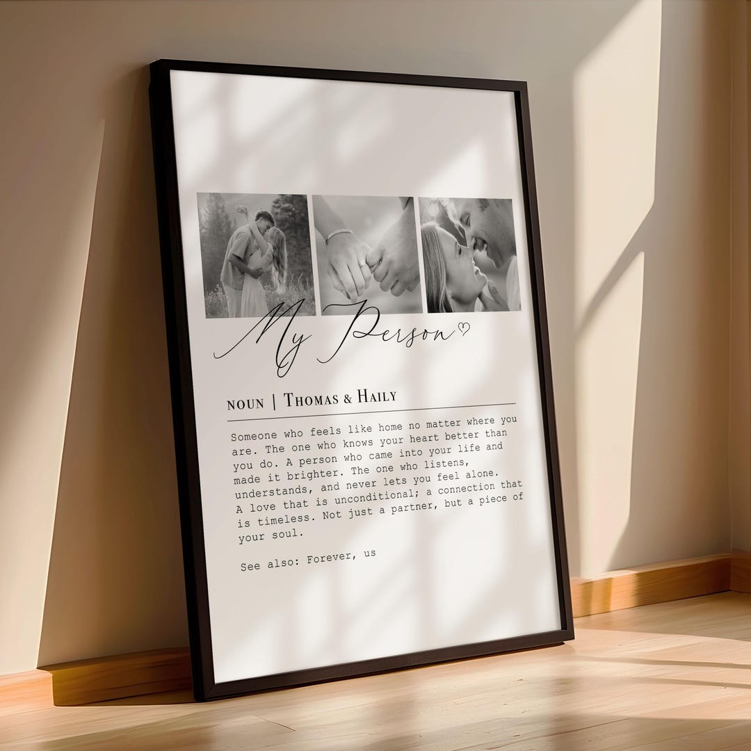 Personalized My Person Definition Print With Photo Collage, Custom ...