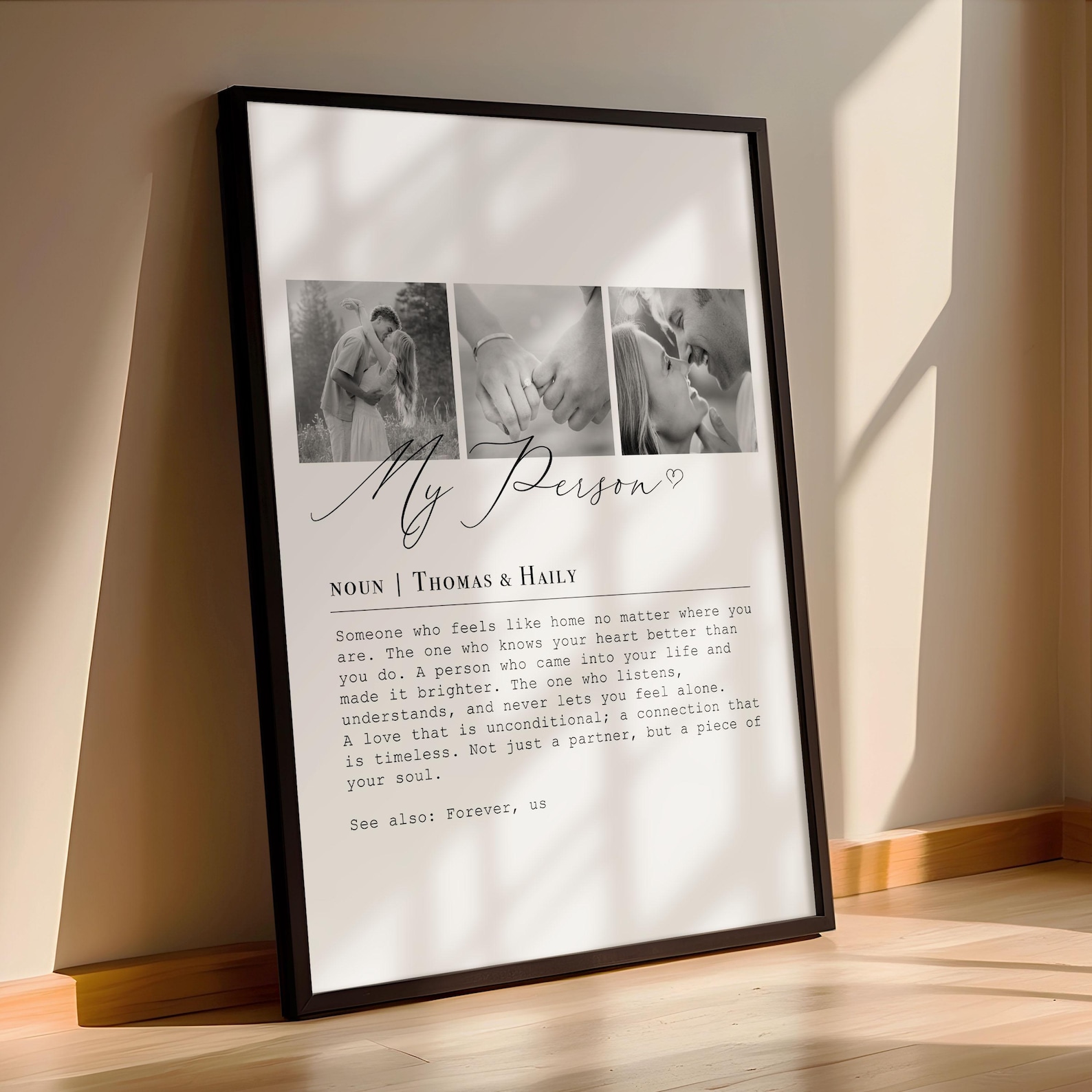 Personalized My Person Definition Print With Photo Collage, Custom ...
