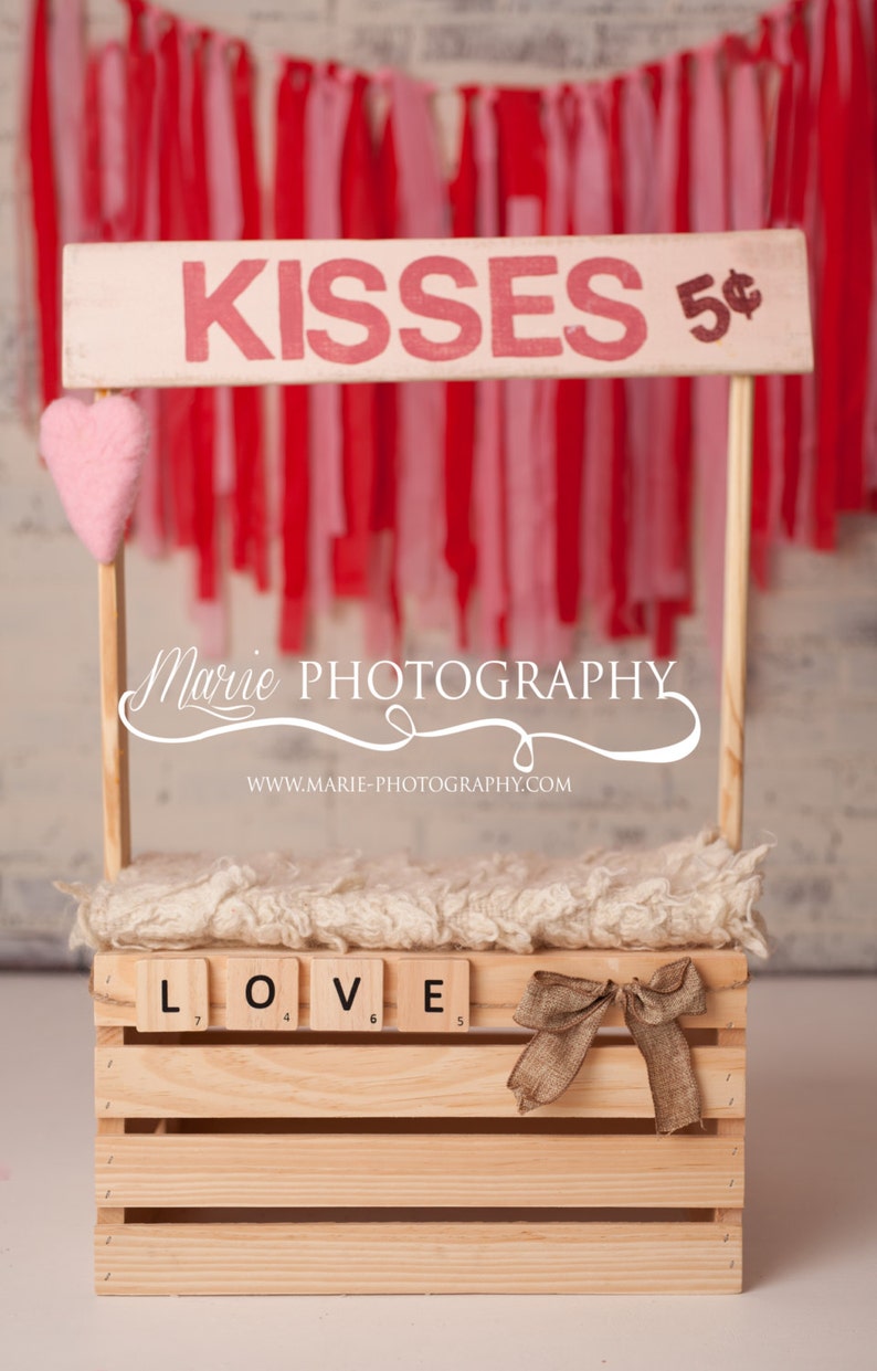 INSTANT Download-valentines Day Kissing Booth Backdrop! Newborn Photo ...