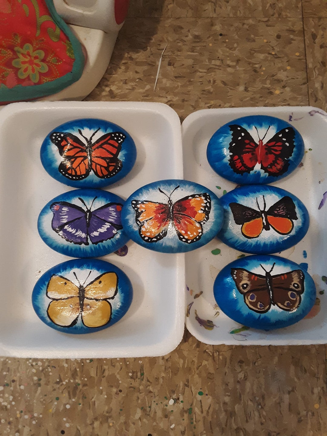 Butterfly Painted Rocks - Etsy