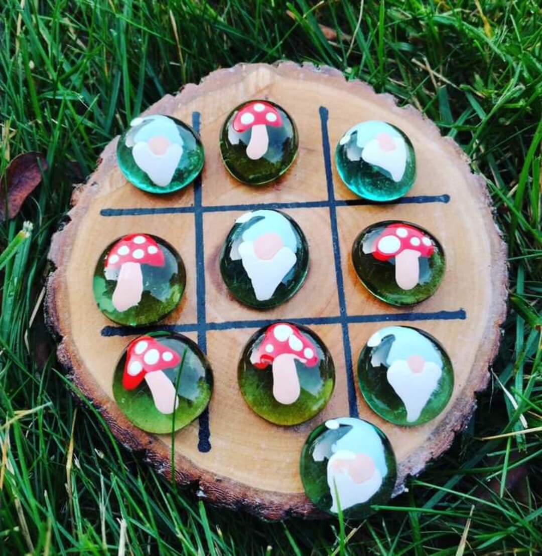 Mushrooms Vs Gnomes Tic Tac Toe - Etsy