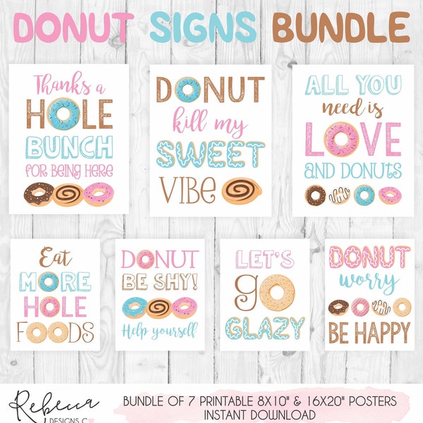 Donut Party Sign - Etsy
