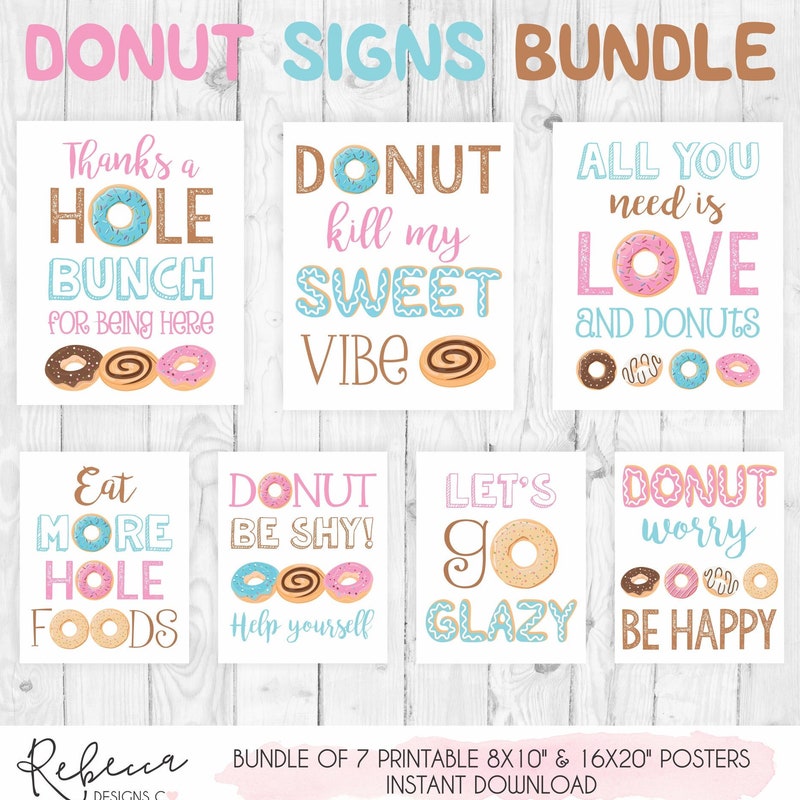 Donut Party Sign - Etsy