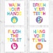 Girl Bathroom Decor Poster Printable Bathroom Rules Bathroom Art Prints ...