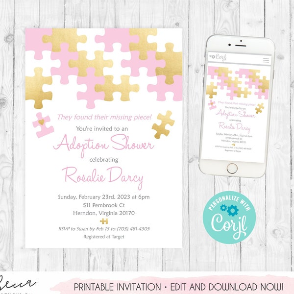 Puzzle Invitation - Etsy