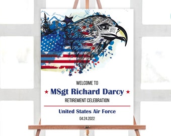 Military Retirement Sign - Etsy