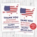 Veterans Day Tags Printable Thank You Veterans Tag Printable Veterans ...