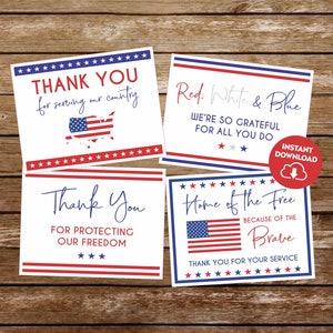 Patriotic Thank You Cards Small Acts of Kindness Printable Cards ...
