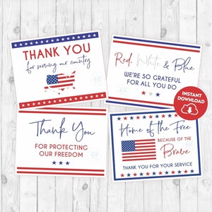 Patriotic Thank You Cards Small Acts of Kindness Printable Cards ...