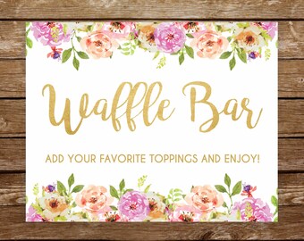 Waffle Bar Sign Printable - Etsy