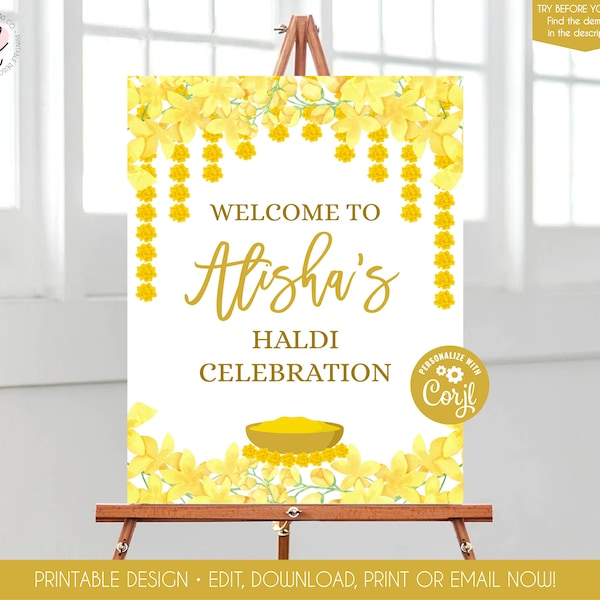 Buy Haldi Ceremony Welcome Sign Board Online In India - Etsy India