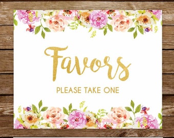 Favor table sign | Etsy