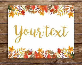 Fall Party Sign In - Etsy