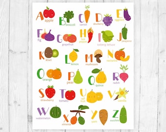 Fruits Alphabet - Etsy