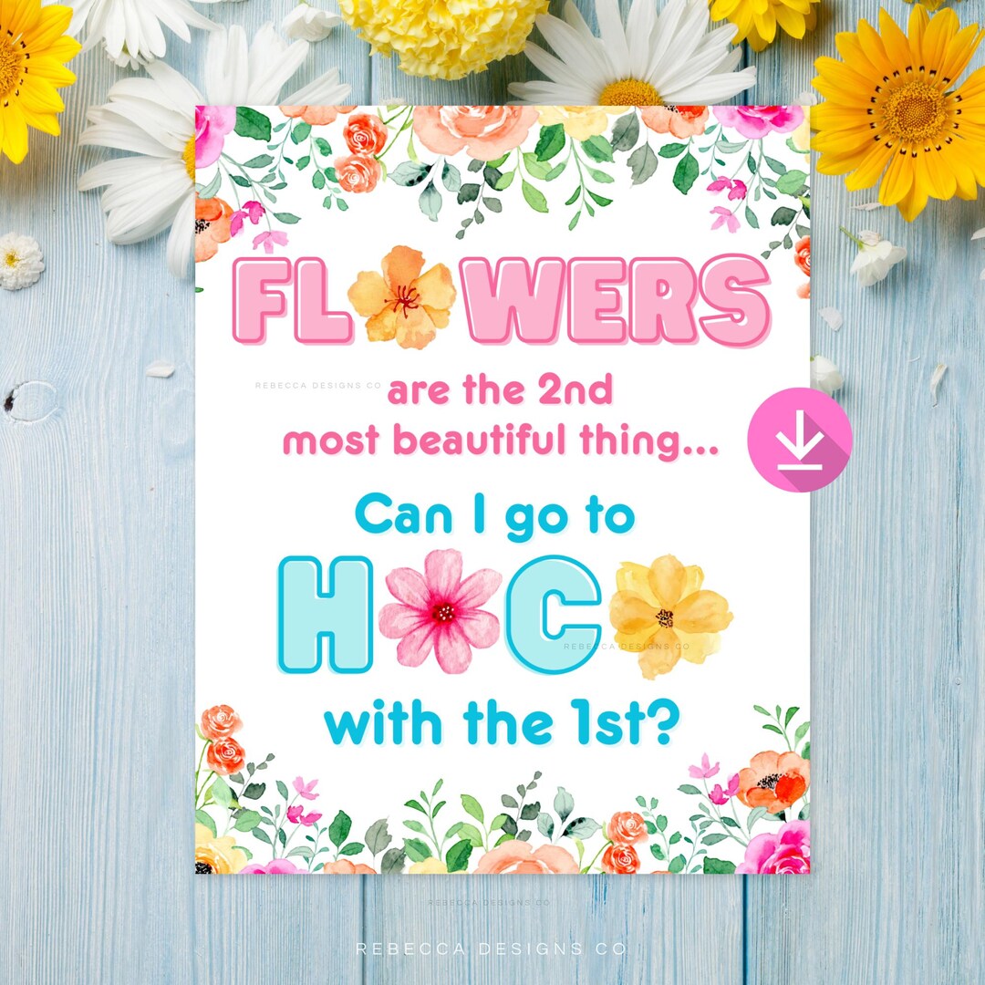 Flowers Homecoming Proposal Sign Idea Hoco Proposal Flower Bouquet for ...