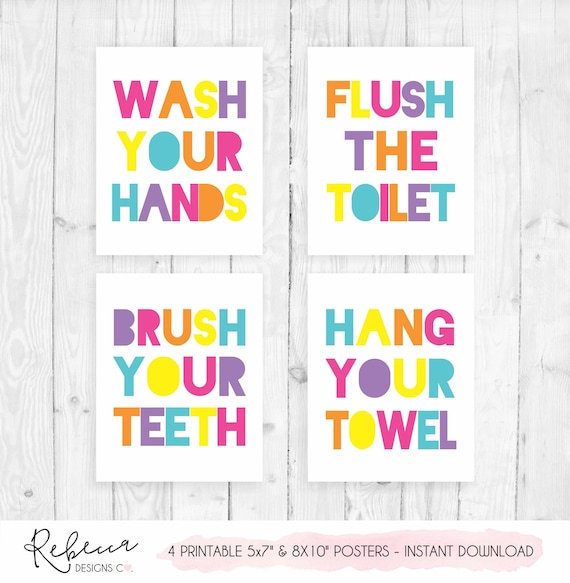 Printable Bathroom Signs For Kids
