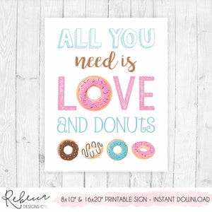 Donuts Signs Donut Bundle Printable Donut Party Signs Donut Birthday ...