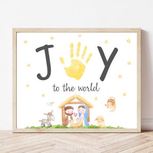 Christmas Nativity Handprint Art Joy to the World Sunday School Craft ...