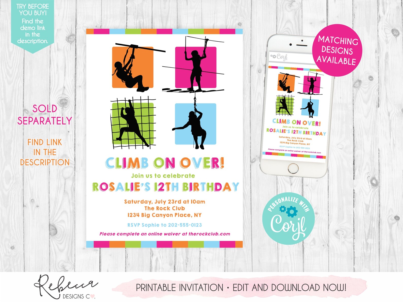 Zipline Tags Zipline Favor Tags Zipline Template Stickers - Etsy