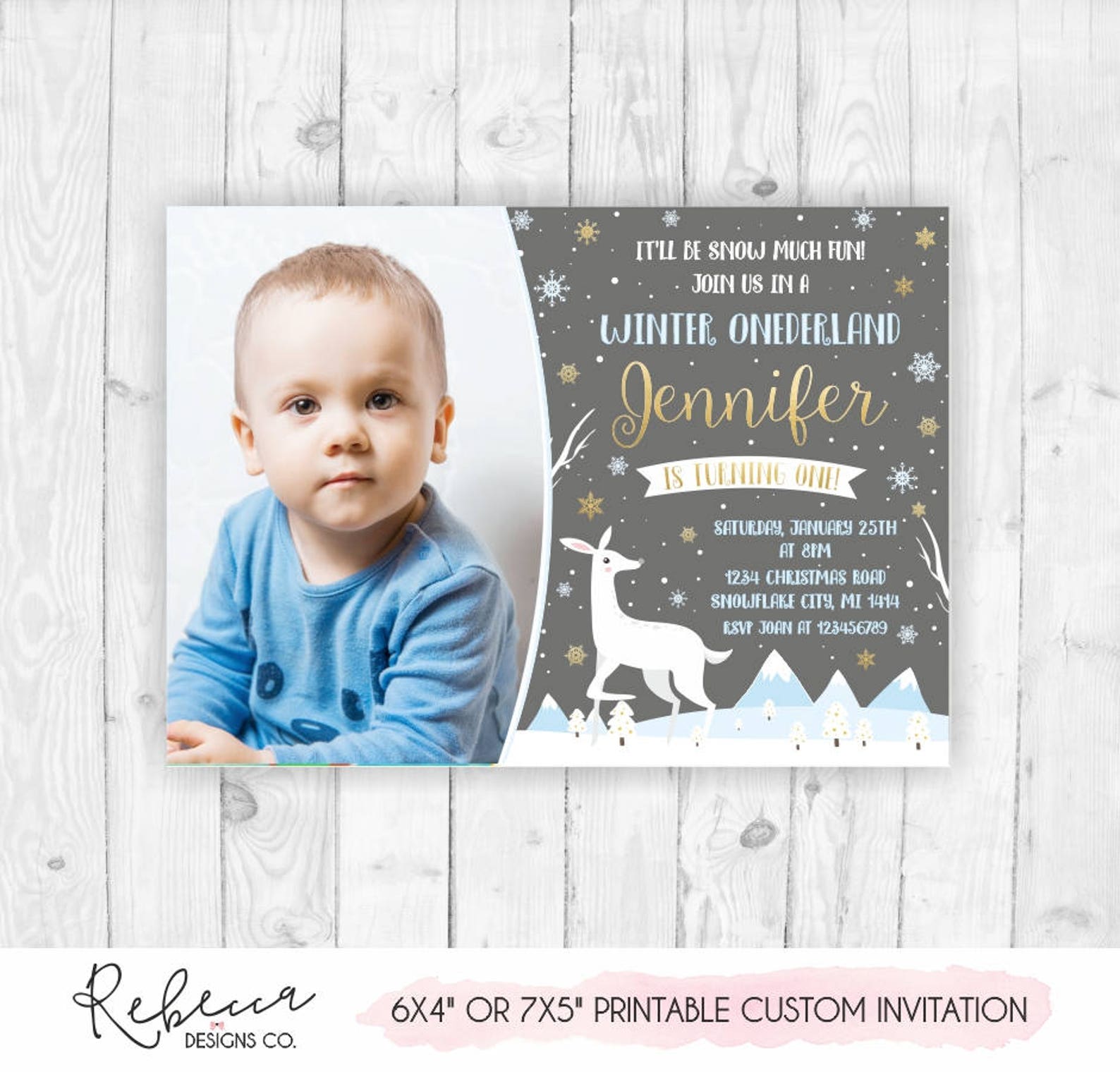 Boy Onederland Invitation Winter Onederland Invitation - Etsy