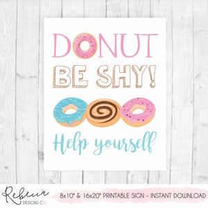 Donuts Signs Donut Bundle Printable Donut Party Signs Donut Birthday ...