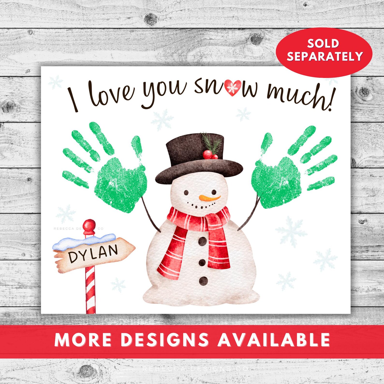 Snowman Handprint Art I Love You Snow Much Christmas Winter Handprint ...