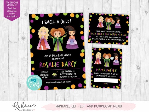 Halloween gender reveal invitation a baby is brewing baby shower ...