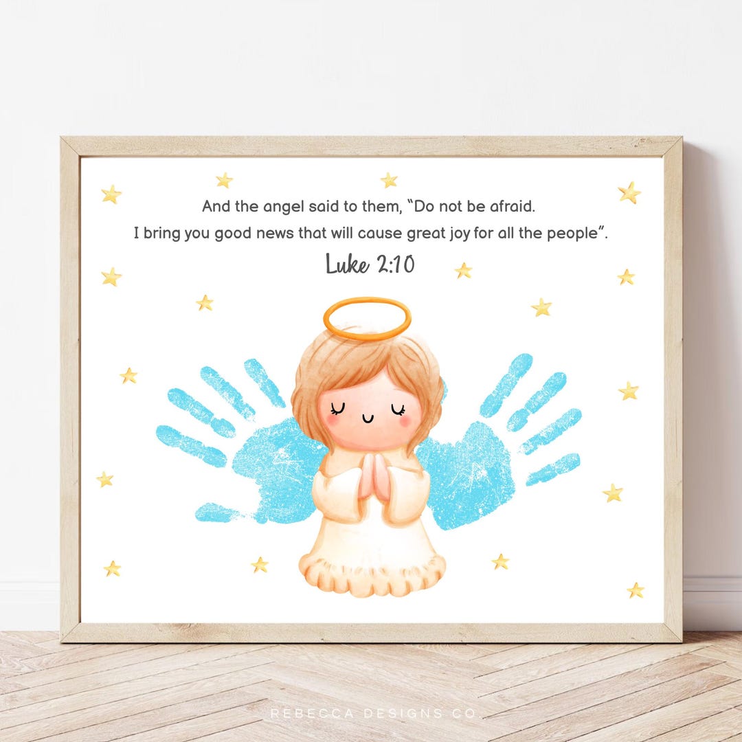 Christmas Angel Handprint Craft Christmas Crafts Christian Sunday ...