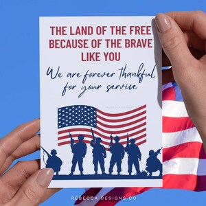 Thank You Veterans Day Card Memorial Day Card Thank You for Your ...