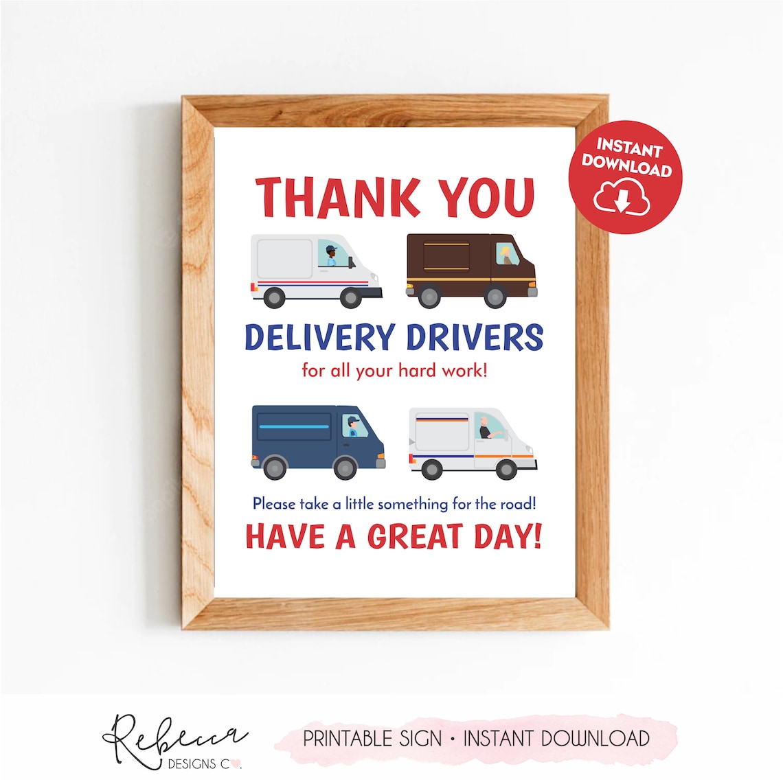 Delivery Driver Snacks Sign Printable Delivery Driver Treats - Etsy