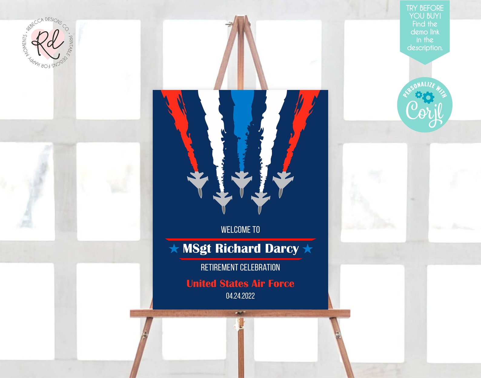 Air Force Retirement Welcome Sign Military Retirement Sign Army Welcome ...