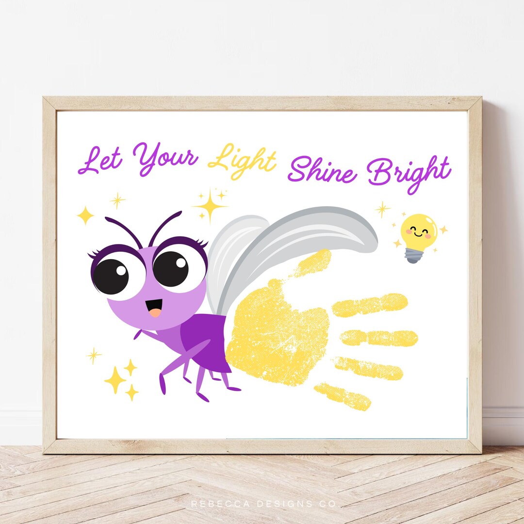 Firefly Handprint Craft Printable Summer Handprint Art Daycare Activity ...