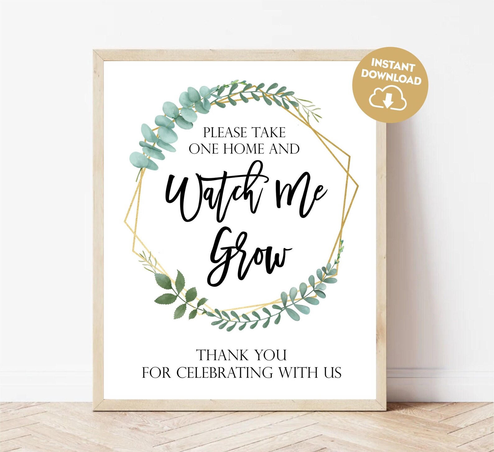 Watch Me Grow Sign Printable Succulent Favors Baby Shower Sign - Etsy