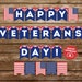 Happy Veterans Day Banner Printable Veterans Day Decor Veterans Day ...