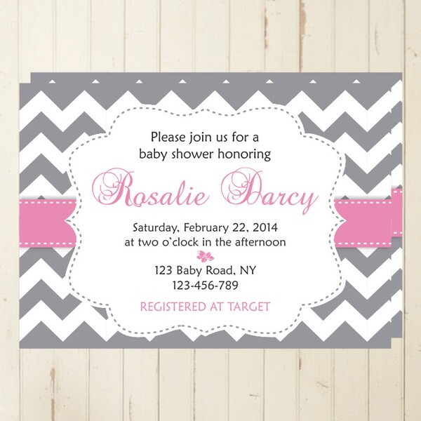 Chevron Invitation - Etsy