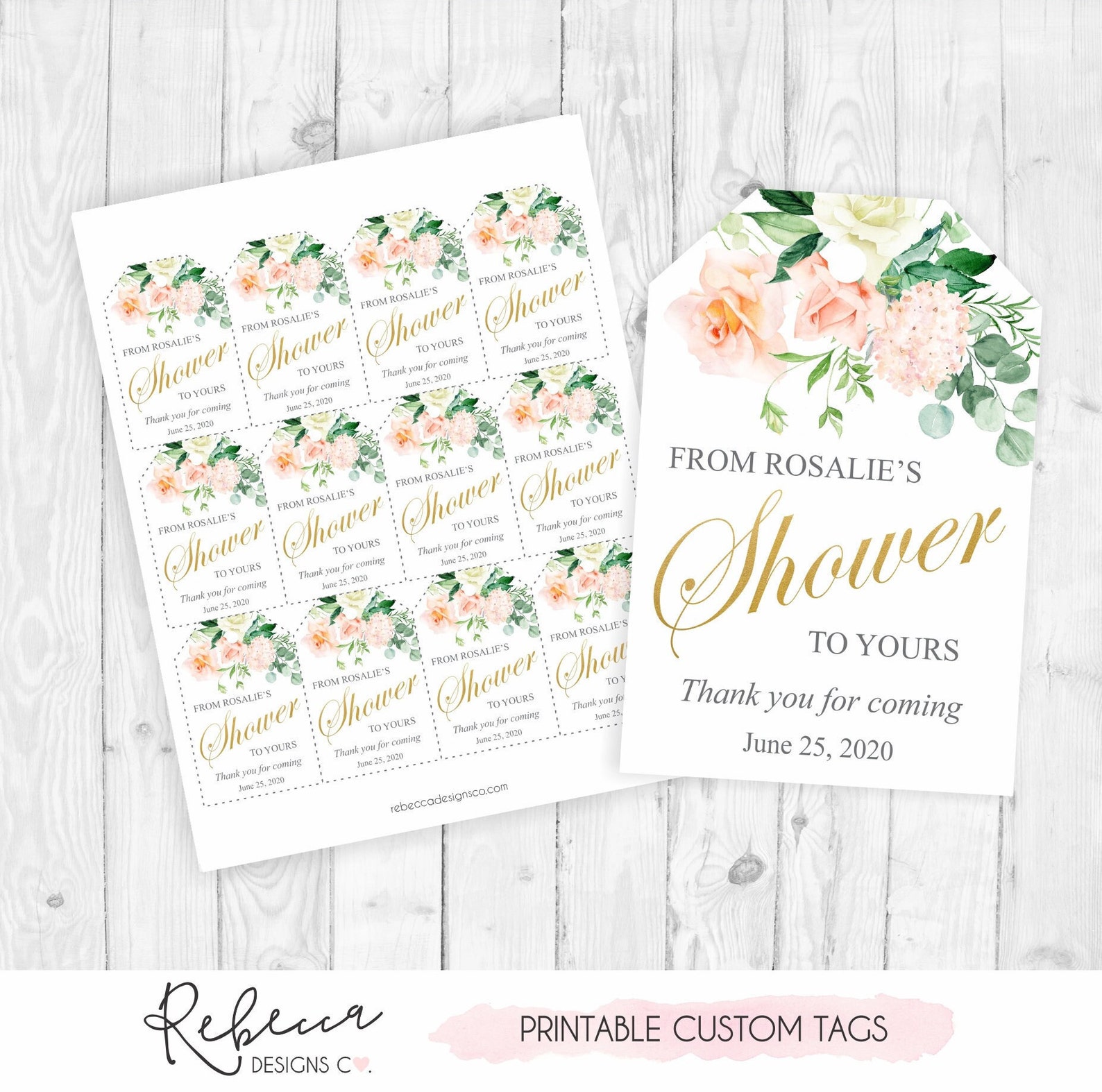 From My Shower to Yours Tags Printable Favor Tags Soap Tags Bridal ...
