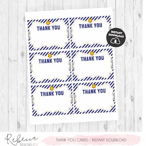 Police Thank You Card Printable Policeman Thank You Card Police Party ...